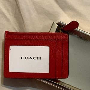 Coach | Accessories | Nib Coach Crossgrain Leather Mini Id Card Case ...